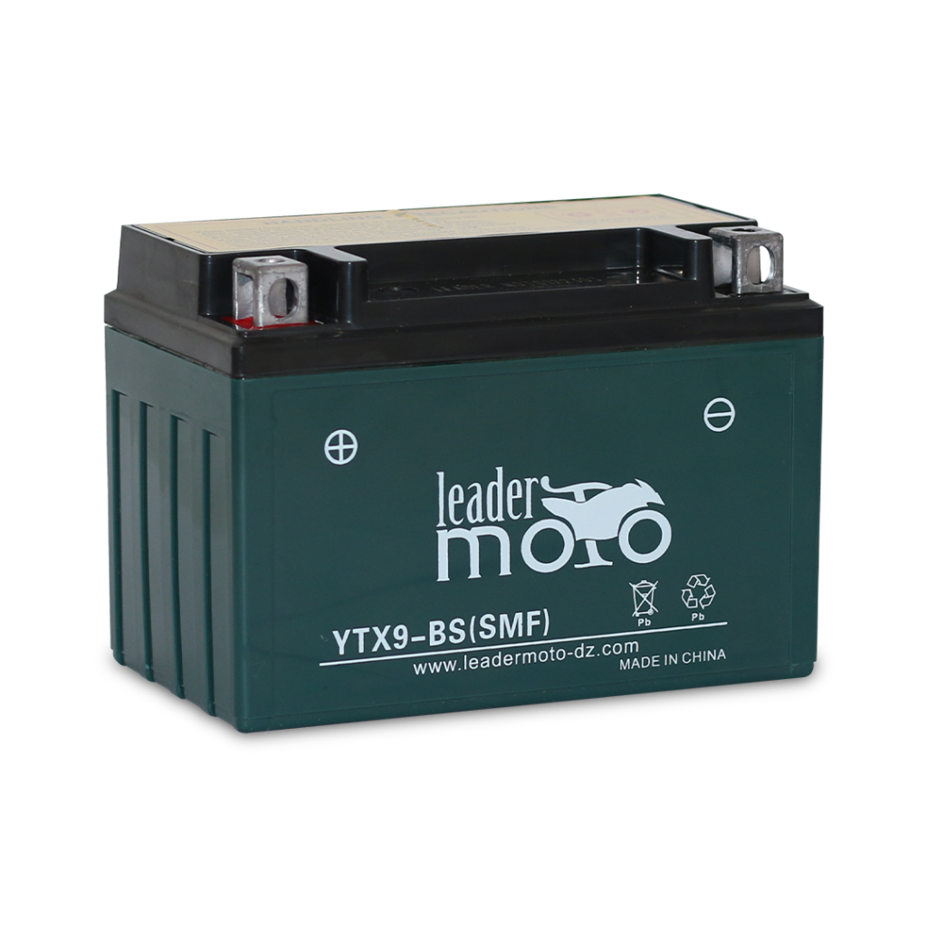 BATTERIE A PILE 12v 9Ah YTX9-BS LEADER MOTO - Leader Moto